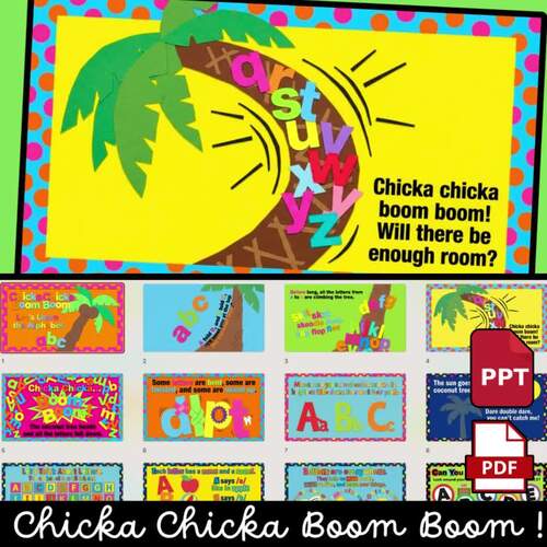 Chicka Chicka Boom Boom Alphabet Activities Posters + Slides Letters ...