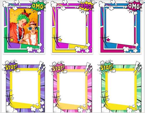 Comic Frame Clipart 3, Fun Vector Cartoon Comic Image Display ...