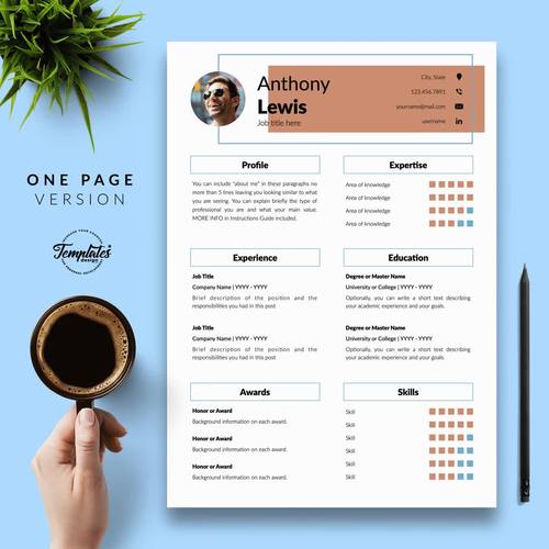 Creative Resume - Anthony Lewis / Professional Resume for MS Word ...