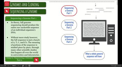 Genomes and Sequencing Interactive Diagram by Science With Mrs Lau