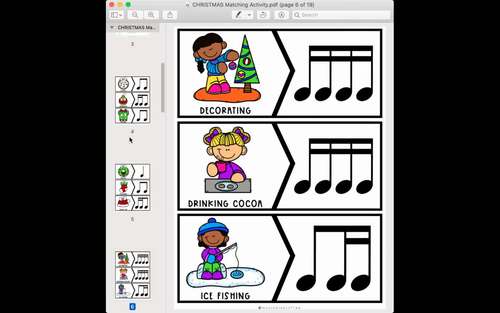 Christmas Matching Activity | Printable by musicpluscoffee | TPT