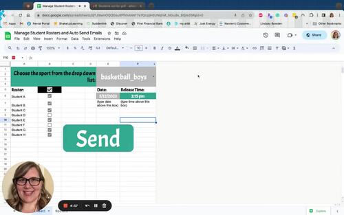 Resource for Managing Rosters and Auto Sending Emails Google Sheets