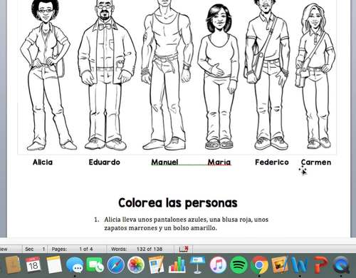 Ropa, colores y artículos (en español) by Shoe Bear Education | TpT