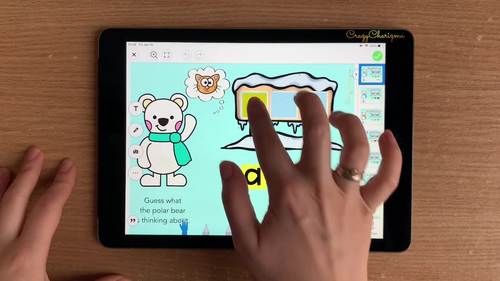 Winter Activities Snow Day Activities Blending CVC Words Game for Seesaw