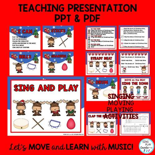 Christmas Music Lesson & Song for Instruments:“Merry Christmas Time ...