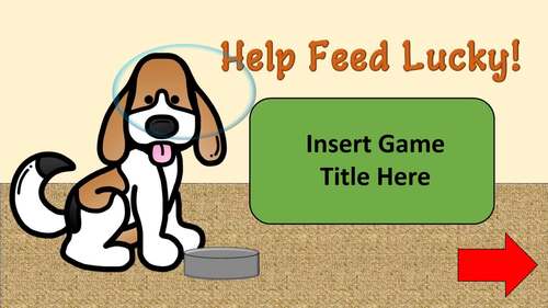 Editable Self-Checking Review Game Template: Help Feed Lucky! by Betsey ...