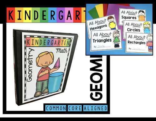 Geometry Math Unit for Kindergarten - Shapes - 3D Solids Math Centers ...