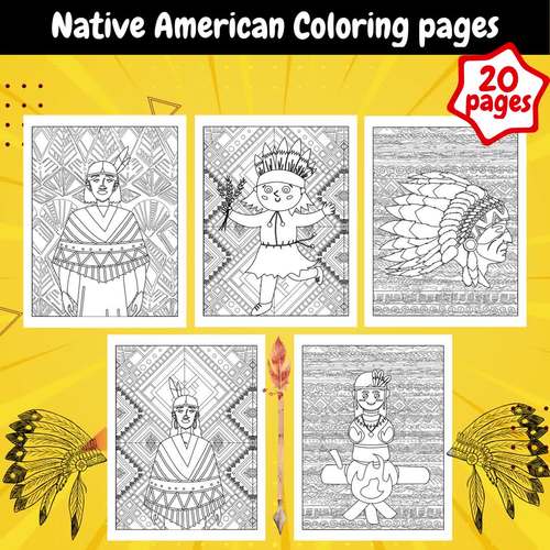 Native American Heritage Month Coloring Pages | 20 Coloring Sheets