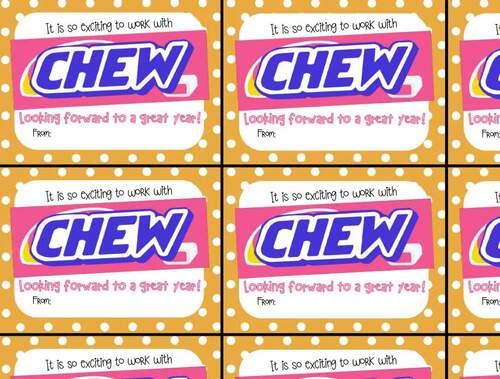 Hi-Chew Beginning of Year Gift Tag- It is so exciting to work with chew ...