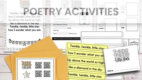 Twinkle Twinkle Little Star Poetry Center - Nursery Rhyme Activities ...