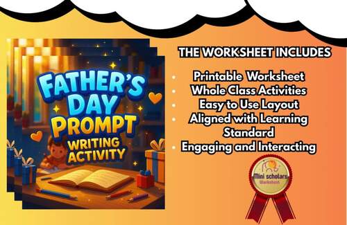 Fathers Day Opinion Prompt Writing Activities, 2nd,3rd,4th,5th,6th,7th ...