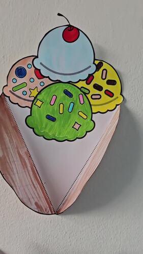 Ice Cream Craft Activity – Color, Cut, Fold & Create, Summer, Writing ...