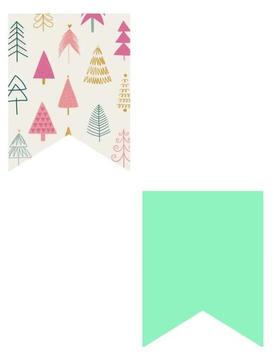 Christmas Retro Bulletin Board Set: Pink Christmas Tree Door Decor