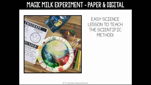 Rainbow Milk Experiment | Scientific Method by The Sprinkle Topped Teacher