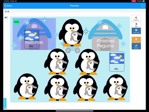 Penguin Place Match Articulation /s/ blends Boom Cards Distance Learning