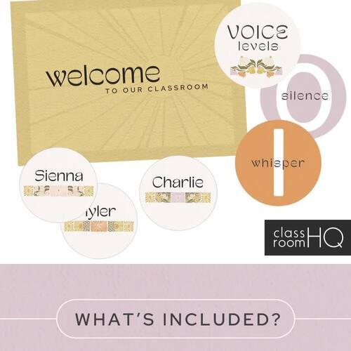 SUNDAZED Classroom Labels + Signs Pack | Retro Classroom Decor by ...