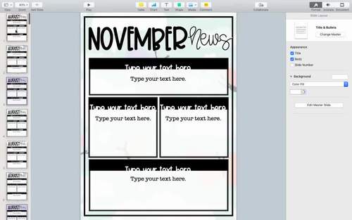 Editable Classroom Newsletter - Pastel Butterfly Monthly - Pink Purple ...