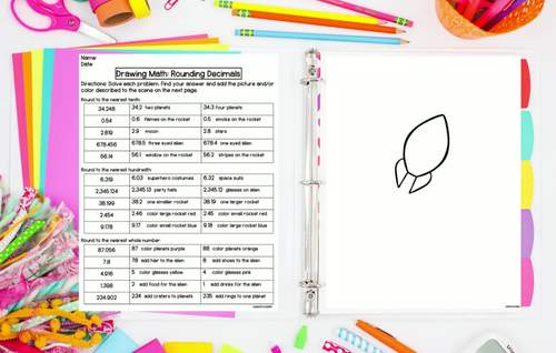 Drawing Math: Rounding Decimals by Mint for Math | TPT
