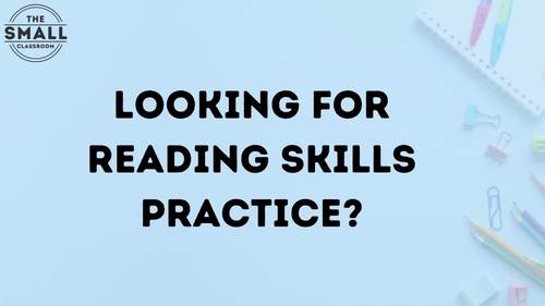 Reading Skills Task Cards Comprehension Digital Boom Cards | TPT