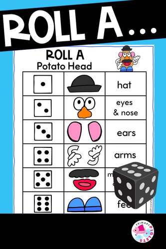 Mr. Potato Head Roll & Color Math Games Roll and Build Roll & Cover ...