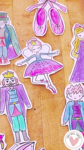 Nutcracker Ballet Craft Bundle, Ballerina Stick Puppets, Christmas ...