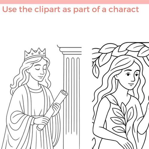 Women of the Bible Stories Clipart For Coloring Pages Christian ...