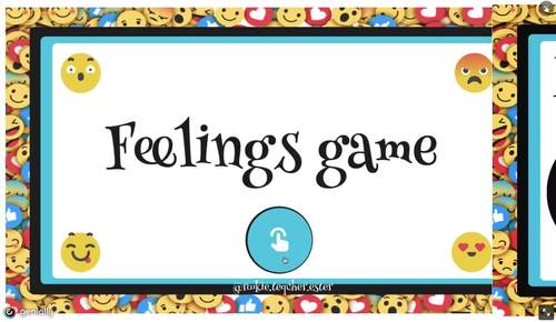 FEELINGS INTERACTIVE GAME DISTANCE LEARNING by ROOKIE TEACHER ESTER