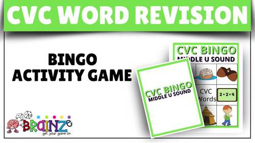 Editable CVC Middle Letter U Bingo |Interactive Phonics Game | Language ...