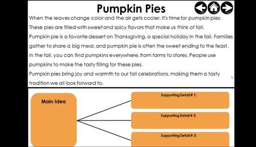 Main Idea and Supporting Details Passages Fall Reading Activities ...