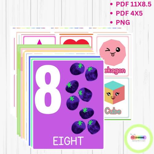 200 Flashcards English ESL- Printable Vocabulary- Preschool by LEARNME