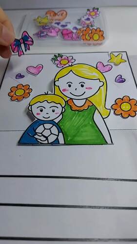 Pop-Up Card Craft Activities – Color, Cut, and Paste Mother's Day ...
