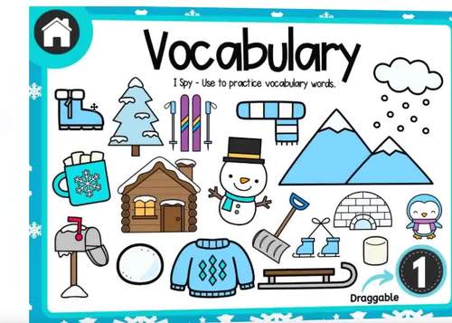 Winter Speech and Language Digital Activity | Boom Cards | TPT