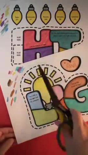 Sunday school Bible lessons for kids. Editable templates. Light craft ...