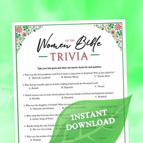 Women of the Bible Trivia Game | Women's Ministry Christian Activity