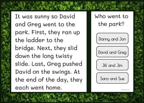 Short Passage Reading Comprehension Boom Cards™ | Deck 4 by Mrs Sped ...