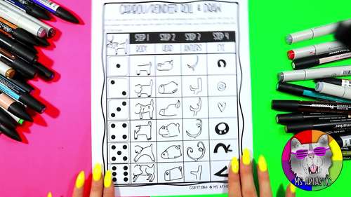 Arctic Animals Art Lessons, Roll and Draw Activities and Directed Drawings