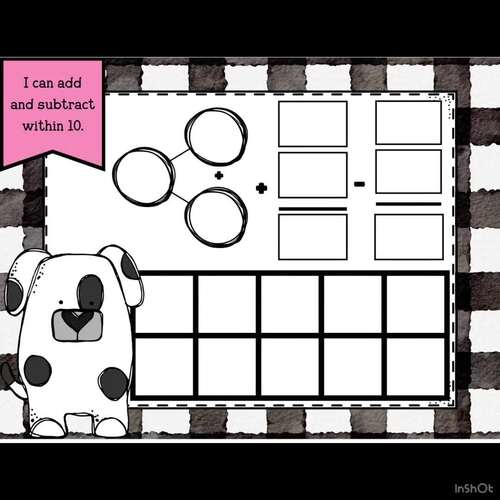 K-1 Number Bond + Ten-Frame Math Mats for Kindergarten and 1st Grade