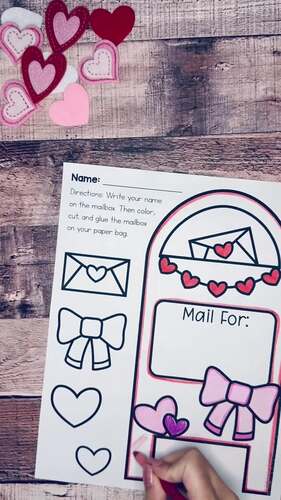 Valentine's Day Mailbox Craft | Valentine's Day Paper Bag Craft | Card ...