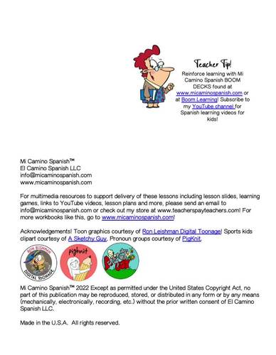 Spanish Verbs for Kids! (NEW Workbook! 51 Verbs! Present Tense Conjugation)