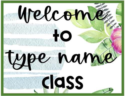 Modern Farmhouse Door Display Calming Watercolor Classroom Decor⎮Editable