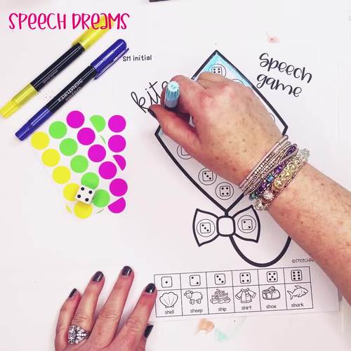 Fall Pumpkin Speech Therapy Dice Game | Sticker Dot Art by Speech Dreams