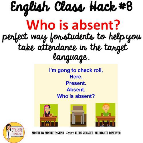 English ESL ELL EFL ELD ESOL Transitional Video ATTENDANCE CI TCI TPRS ...