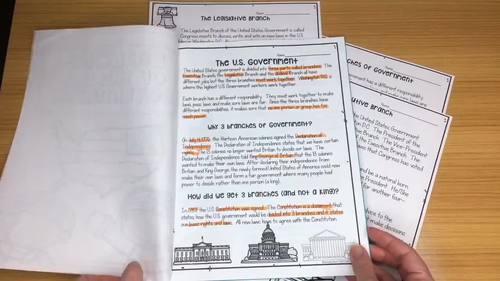 3 Branches of Government complete unit Digital and Paper BUNDLE | TpT