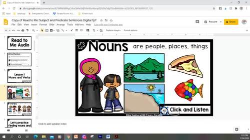 Sentences Subject and Predicate Google Slides Digital & Print | TPT