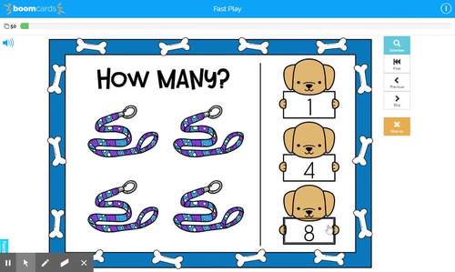 Puppy Math Boom Cards™ Counting Numbers 1-10 by Ever Joyful | TPT