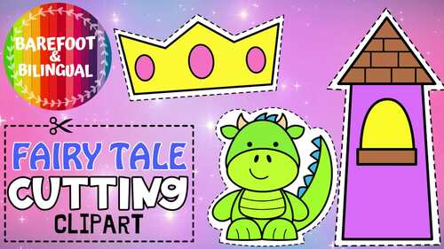 Fairy Tale Cutting Clipart | Scissor Skills & Fine Motor Fairytale Images