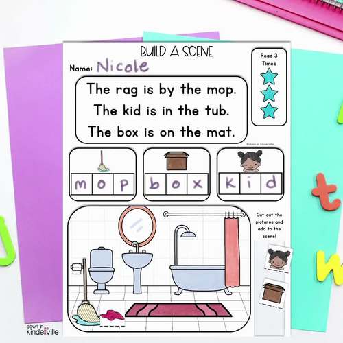 Build a Scene Phonics Bundle! CVC, Digraphs & Blends, CVCE | Science of ...