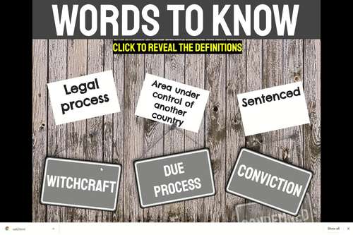 Salem Witch Trials Interactive Google Slides™ Presentation | Distance ...
