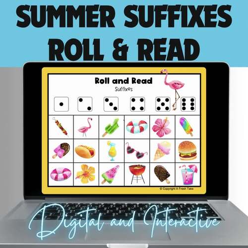 Summer ESY Roll & Read Multisyllabic Suffix Words & Sentences Digital ...