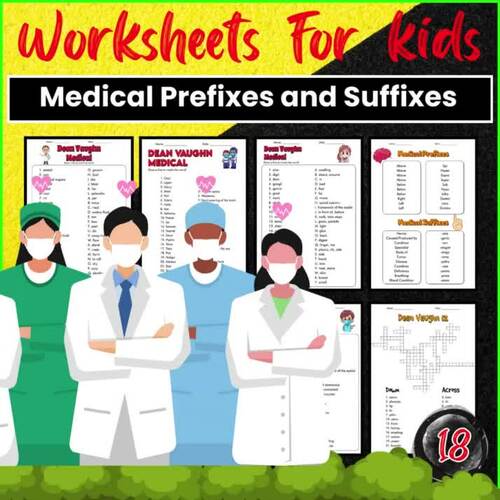 Medical Prefixes and Suffixes Worksheets by Lib Anatomy school | TPT